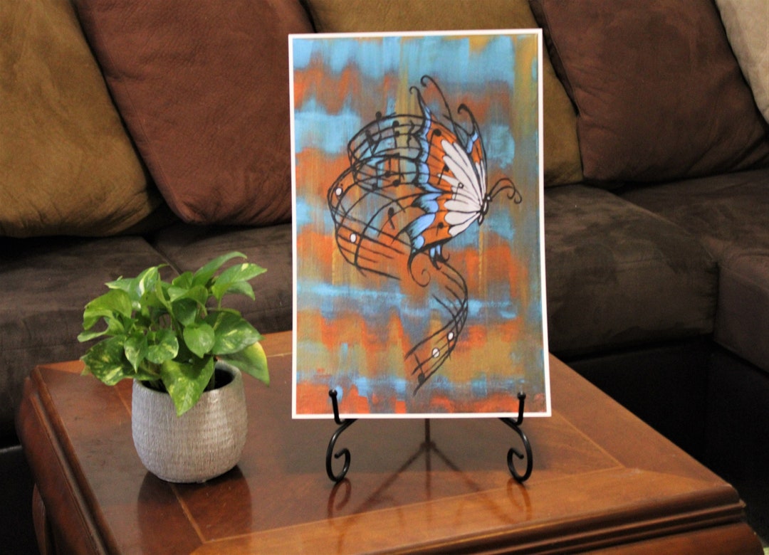 Butterfly Art Print Music Wall Art Music Decor Abstract - Etsy