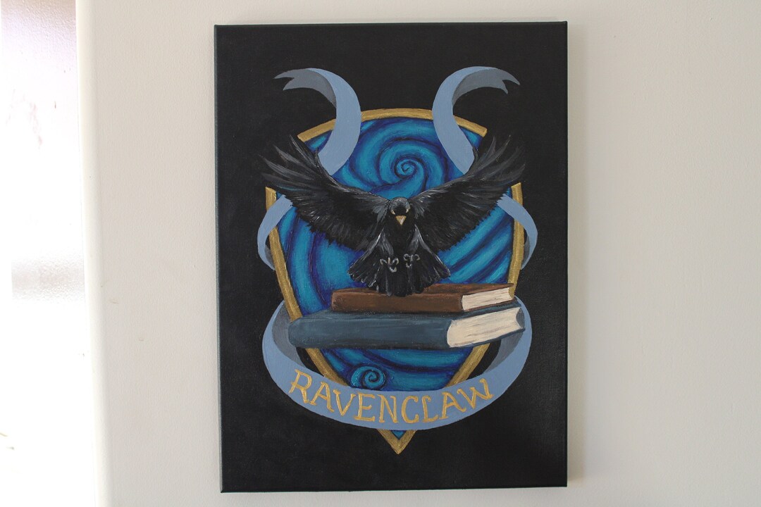 Original Raven Painting, Wizard House, Fan Art Painting, Raven and ...