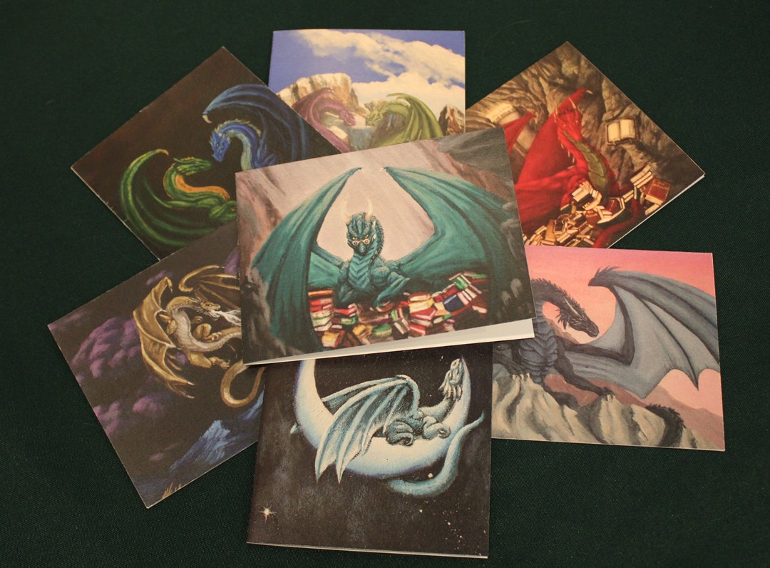 Dragon Cards, Fantasy Stationery Cards, All Occasion Cards, Set of ...