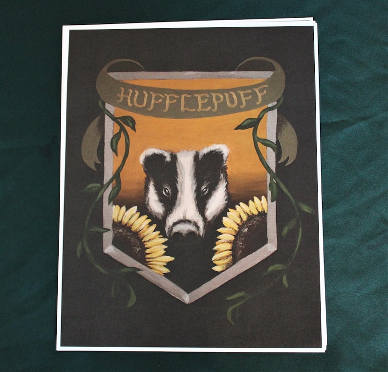 Houses of Hogwarts School Art Print Set of 4 Fantasy Art - Etsy