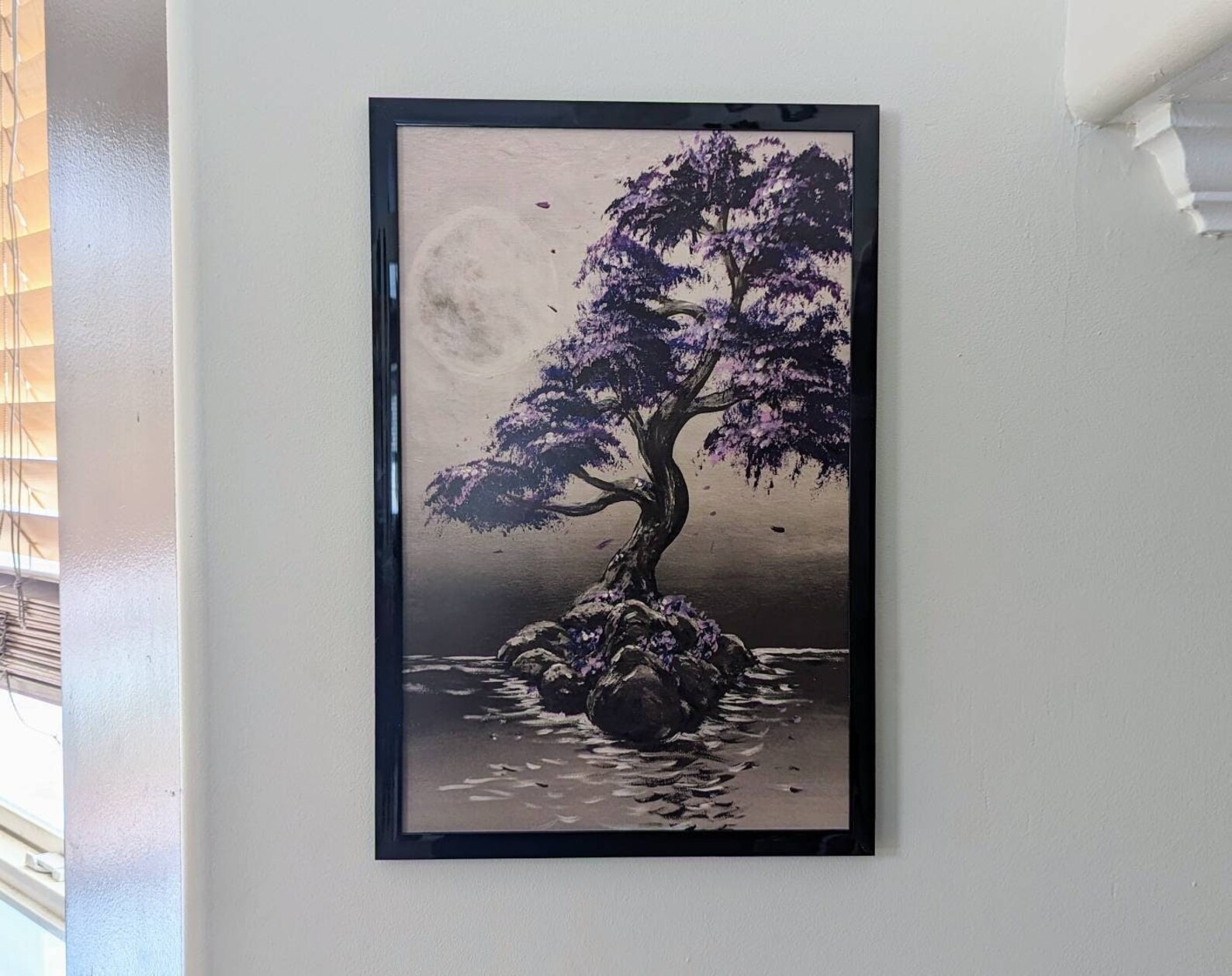 Purple Tree Art Print Nature Art Decor Landscape With Full - Etsy