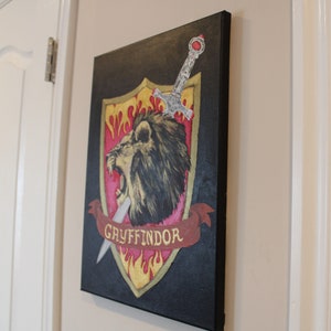 Original Lion Painting, Wizard House, Fan Art Painting, Sword and ...
