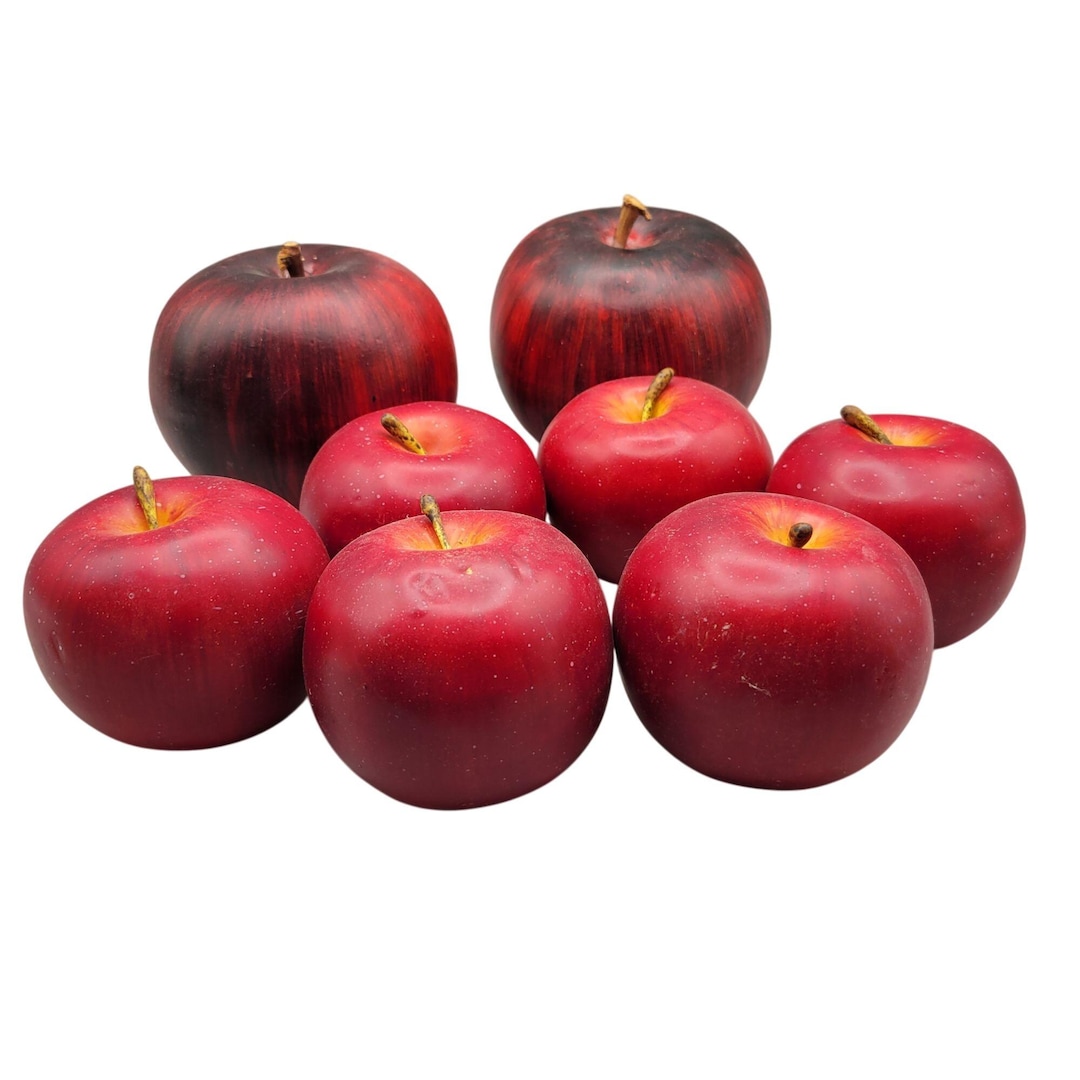 Artificial Mcintosh Red Decorative Apples Realistic Design Faux Fruit ...