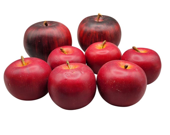 Artificial Mcintosh Red Decorative Apples Realistic Design Faux Fruit ...