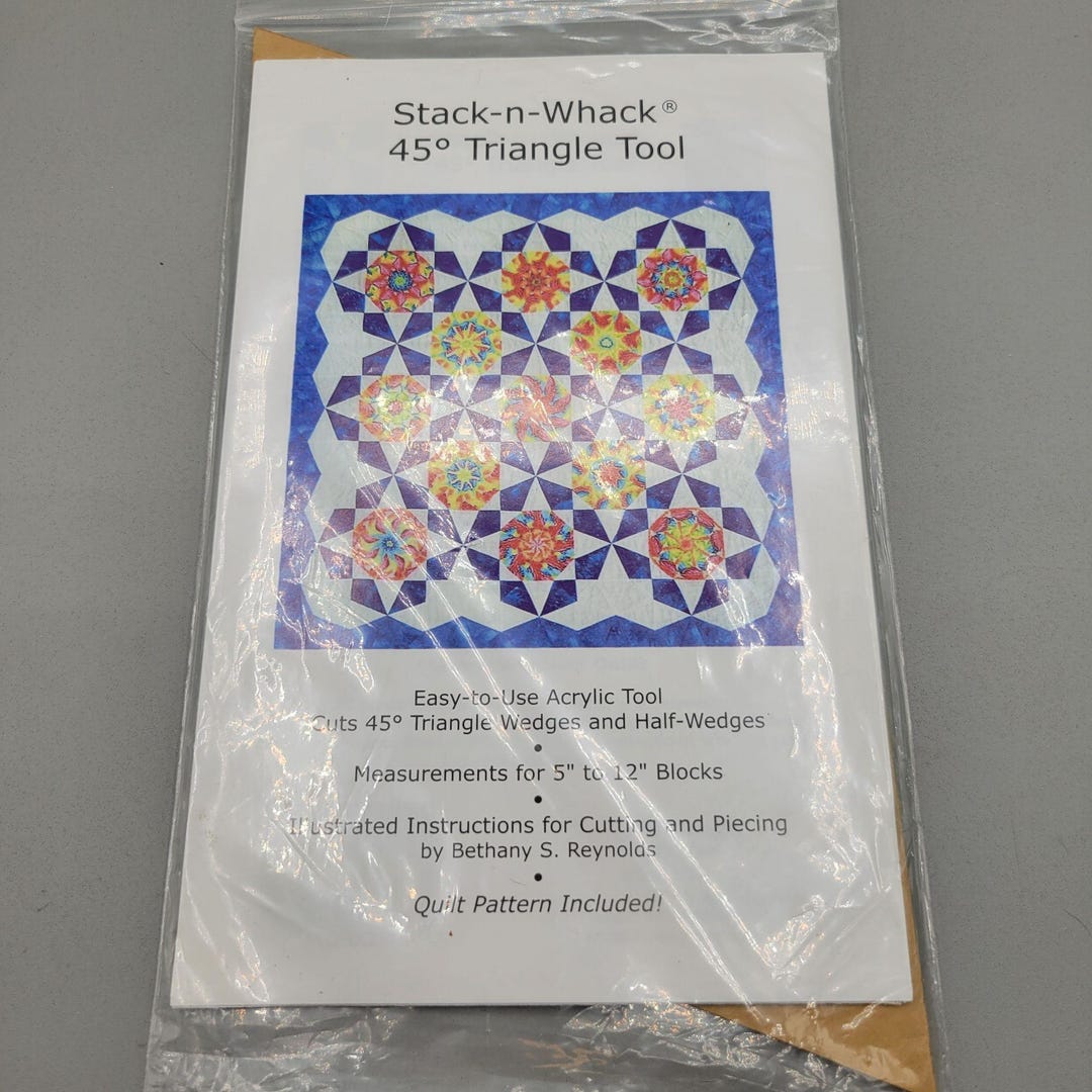 Stack N Whack 45 Triangle Tool for Pieced Quilting With Quilt Pattern - Etsy
