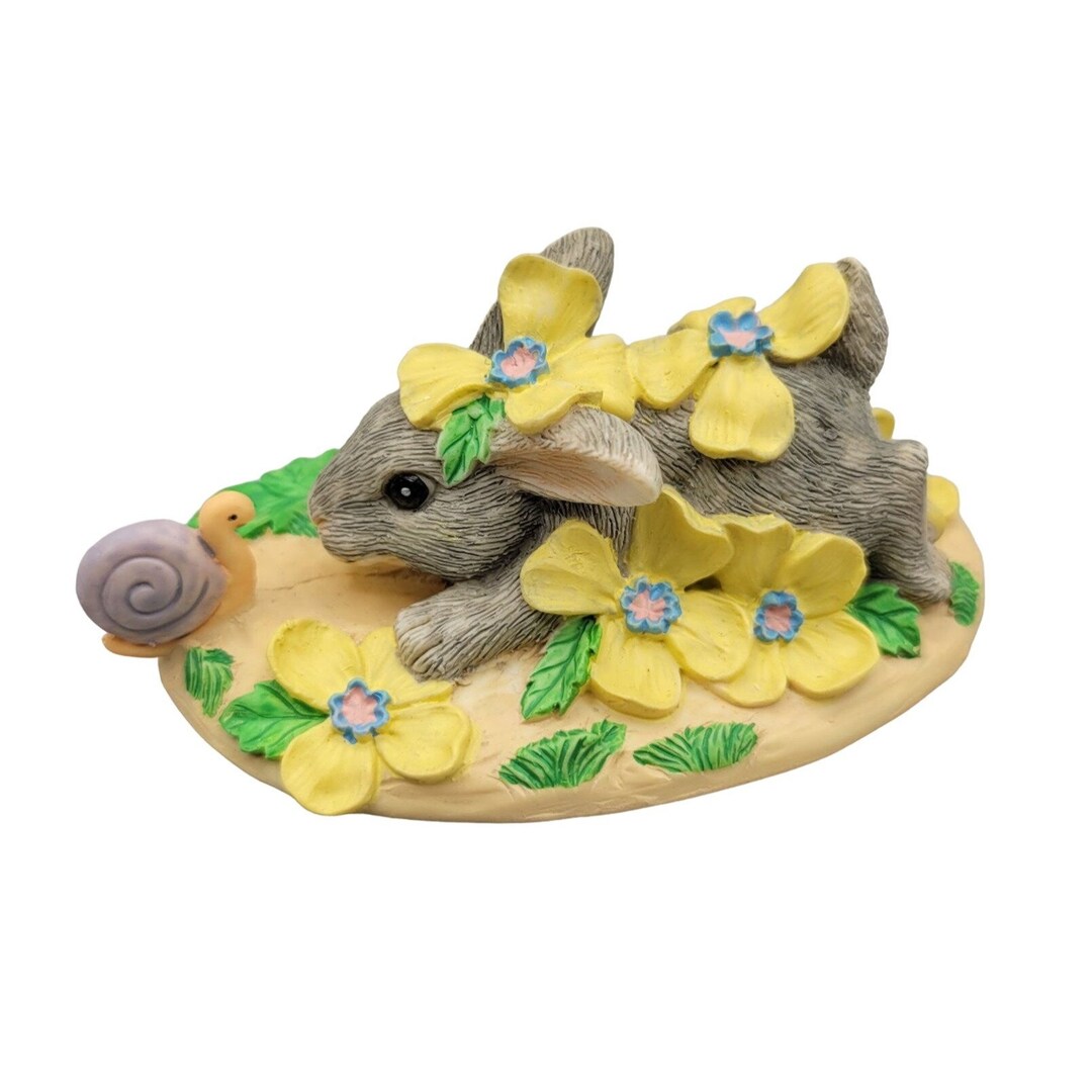 Charming Tails Figurine Binkey's New Pal 89/586 Bunny Snail Flowers ...