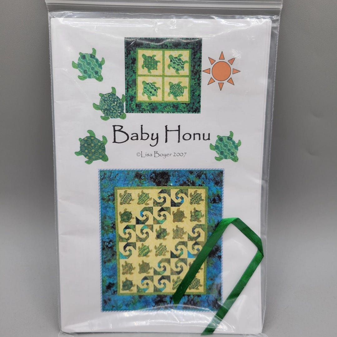 Baby Honu Quilt Pattern by Lisa Boyer Quilt or Wallhanging Pieced - Etsy