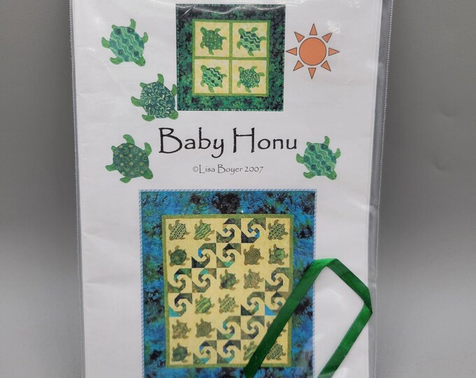 Baby Honu Quilt Pattern by Lisa Boyer Quilt or Wallhanging Pieced - Etsy