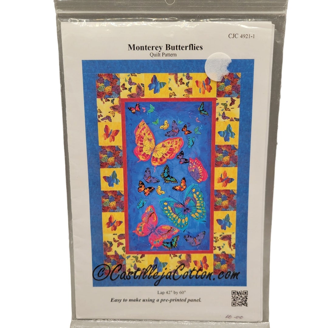 Monterey Butterflies Lap Quilt Pattern Size 42 X 60 CJC 4921-1 - Etsy
