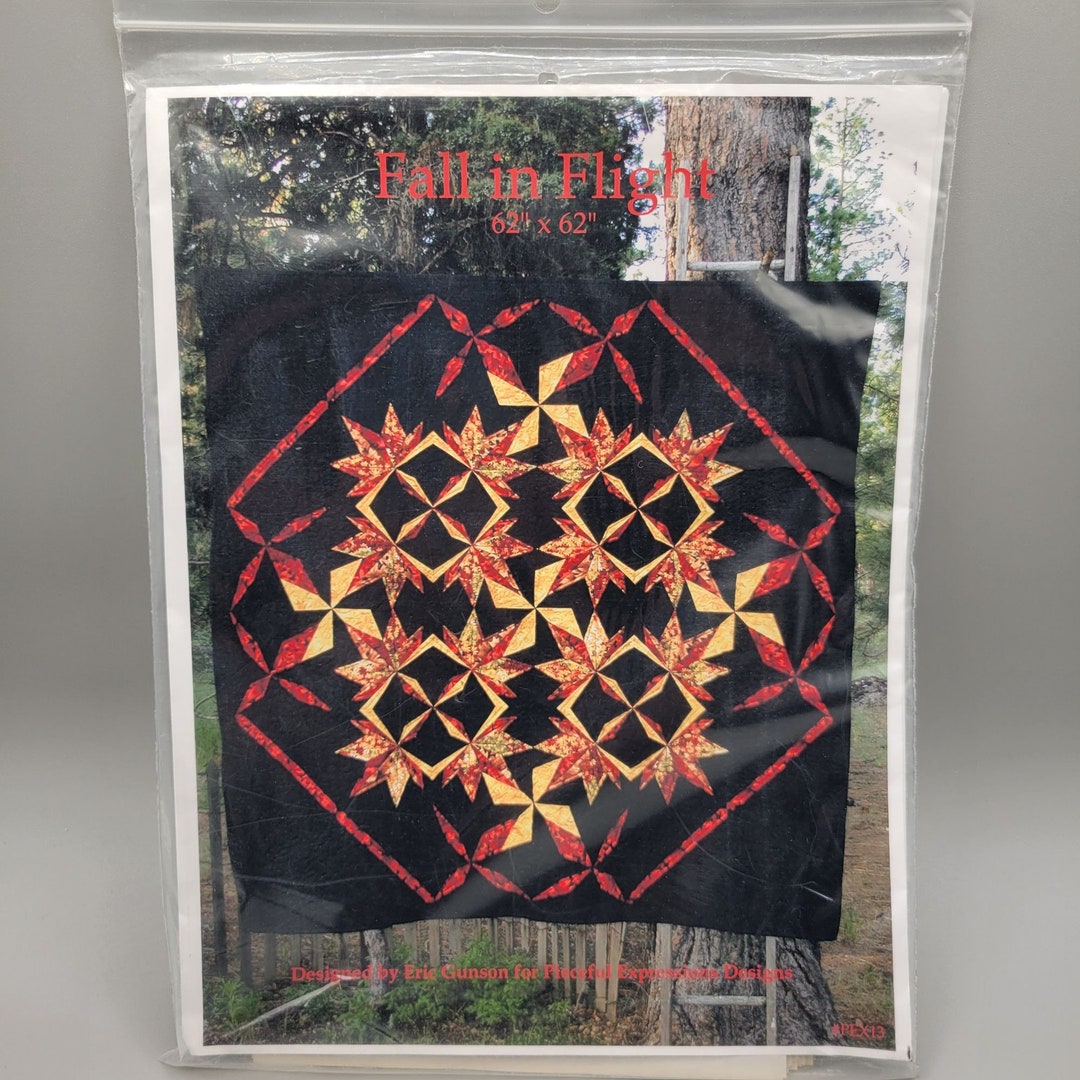Fall in Flight Pieced Quilt Pattern Pieceful Expressions Designs 62 X ...