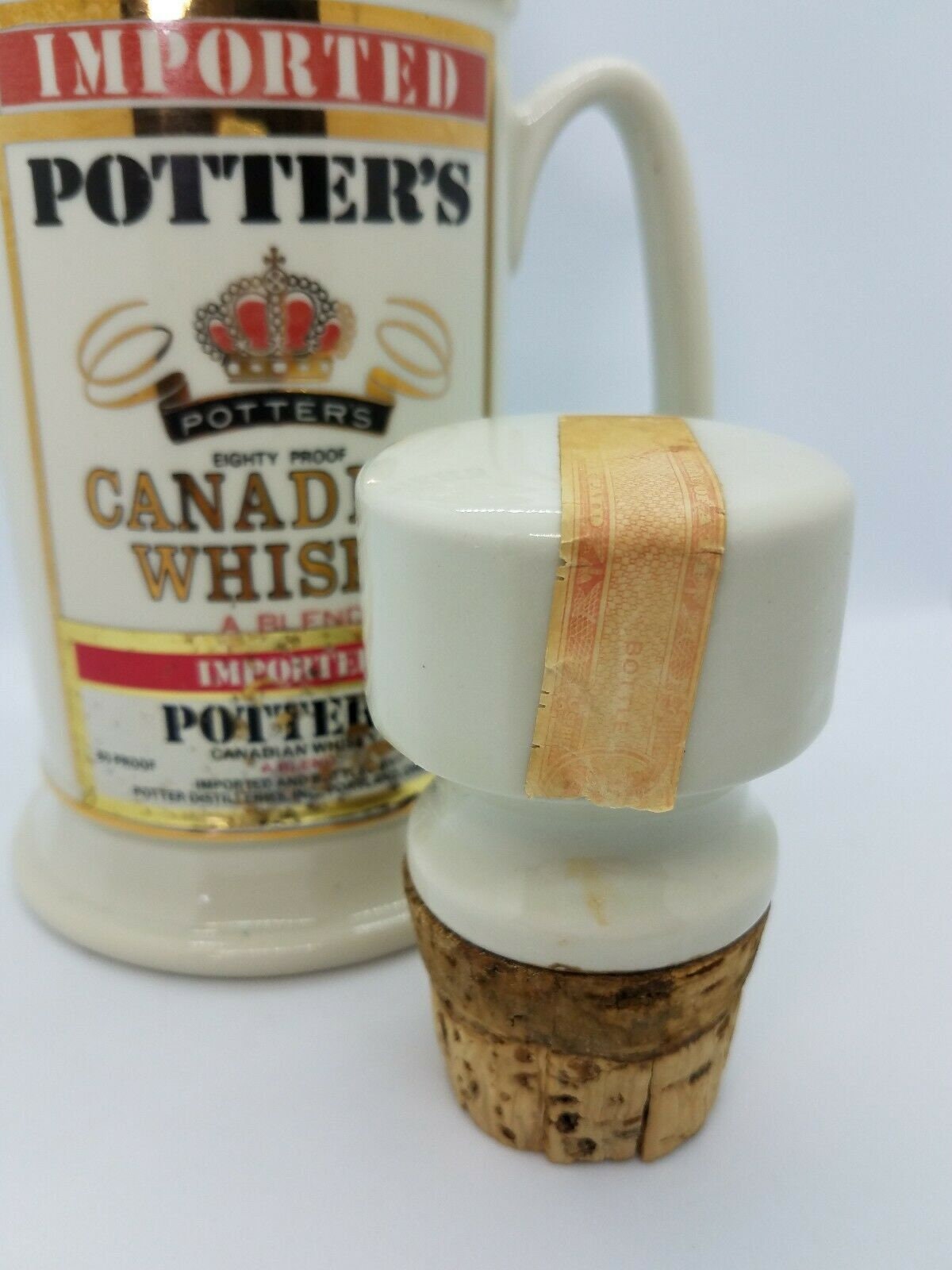 POTTER'S Canadian Whisky Whiskey Bottle Decanter DON - Etsy UK