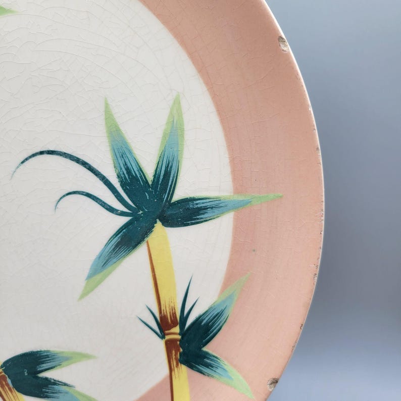 20th Century Movie Prop Weil Ware Malay Bamboo 11-inch Plate Mid ...