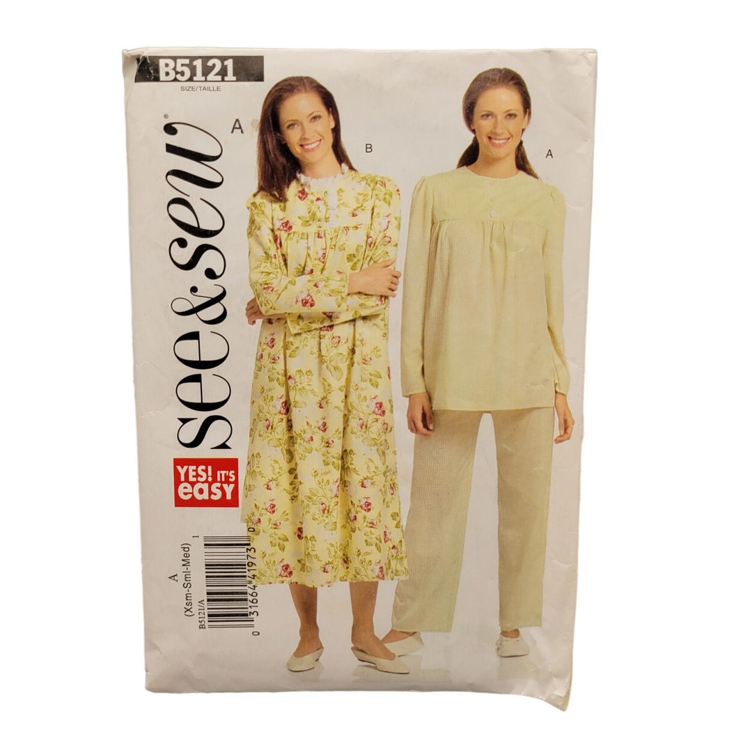 See & Sew Very Easy Pajamas Sewing Pattern B5121 Size A 6-14 UNCUT - Etsy