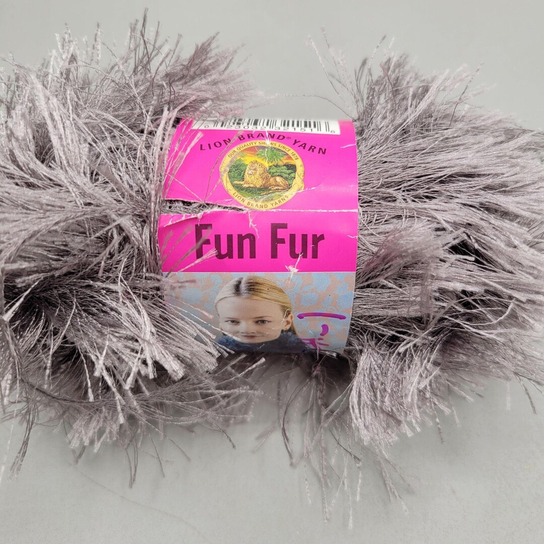 Lion Brand Yarn Fun Fur Bulky Eyelash Sterling 1 Skein - Etsy