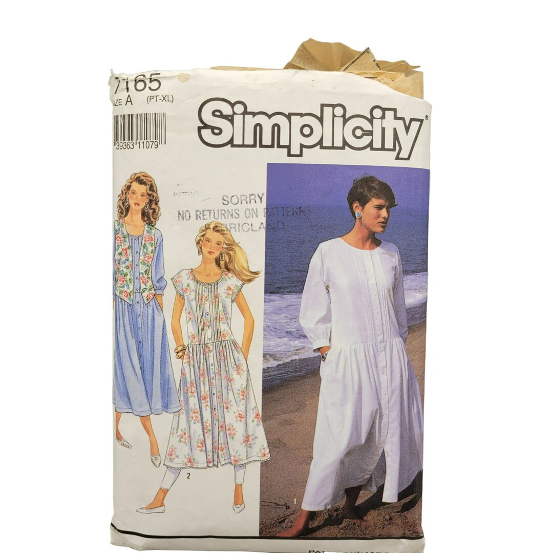 Simplicity Sewing Pattern #7165 Size A (PT-XL) Misses Miss Petite - Etsy