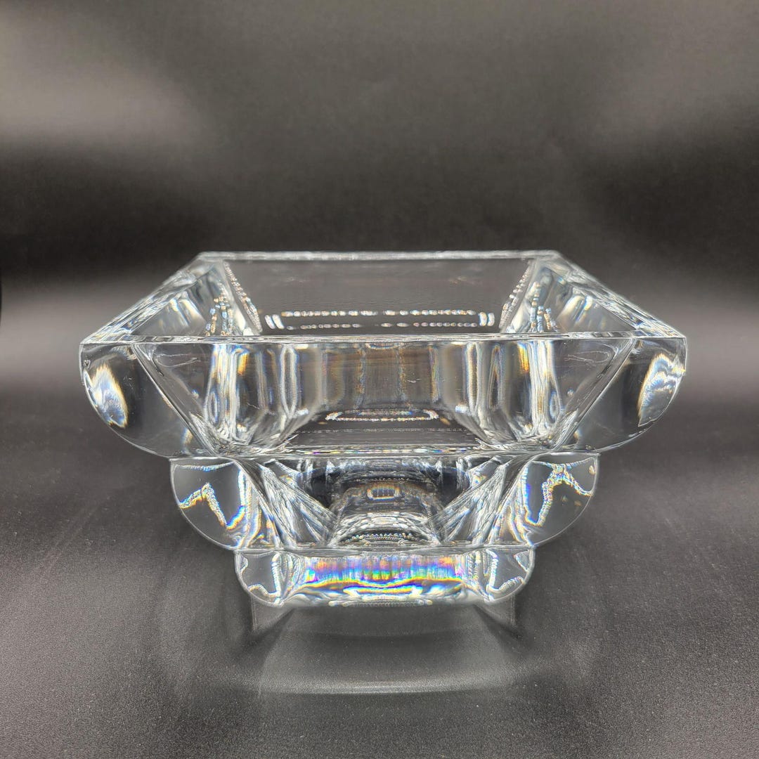 Rogaska Adria Bowl Tiered 24% Lead Crystal Slovenia 5.75" Square - Etsy
