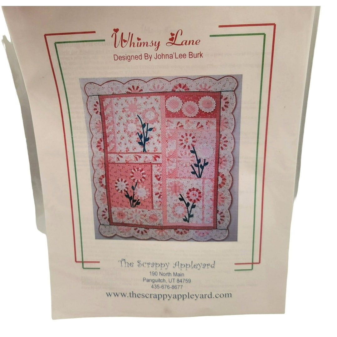 Whimsy Lane Quilt Pattern Johna' Lee Burk Floral Scalloped 57 X 69 - Etsy