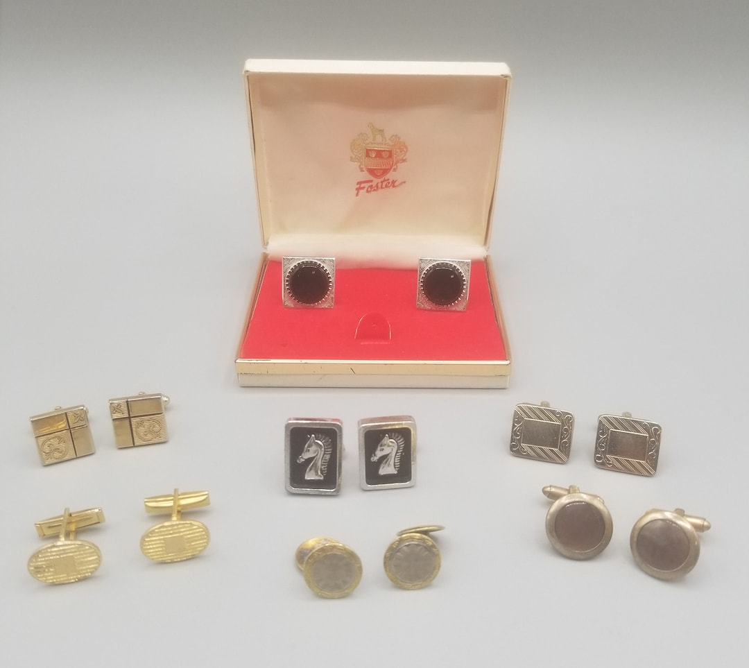 Cufflinks Anson Swank Pioneer S & W Foster Gold Tone Silver Tone Mixed ...