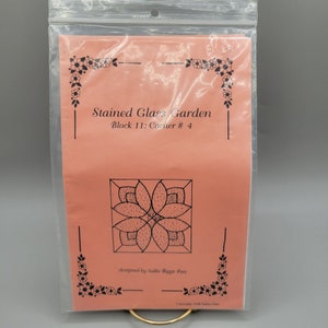 Stained Glass Garden Quilt Block Pattern Number 11 Sallie Pate - Etsy