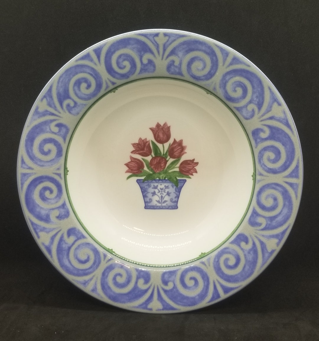 Victoria & Beale Porcelain Dinnerware ENGLISH MANOR 9062 Rim Soup Bowls ...