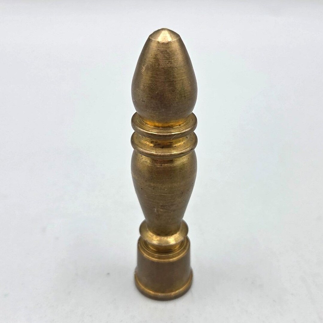 Mid Century Lamp Finial Solid Brass Lamp Topper Fancy Bullet Shape - Etsy