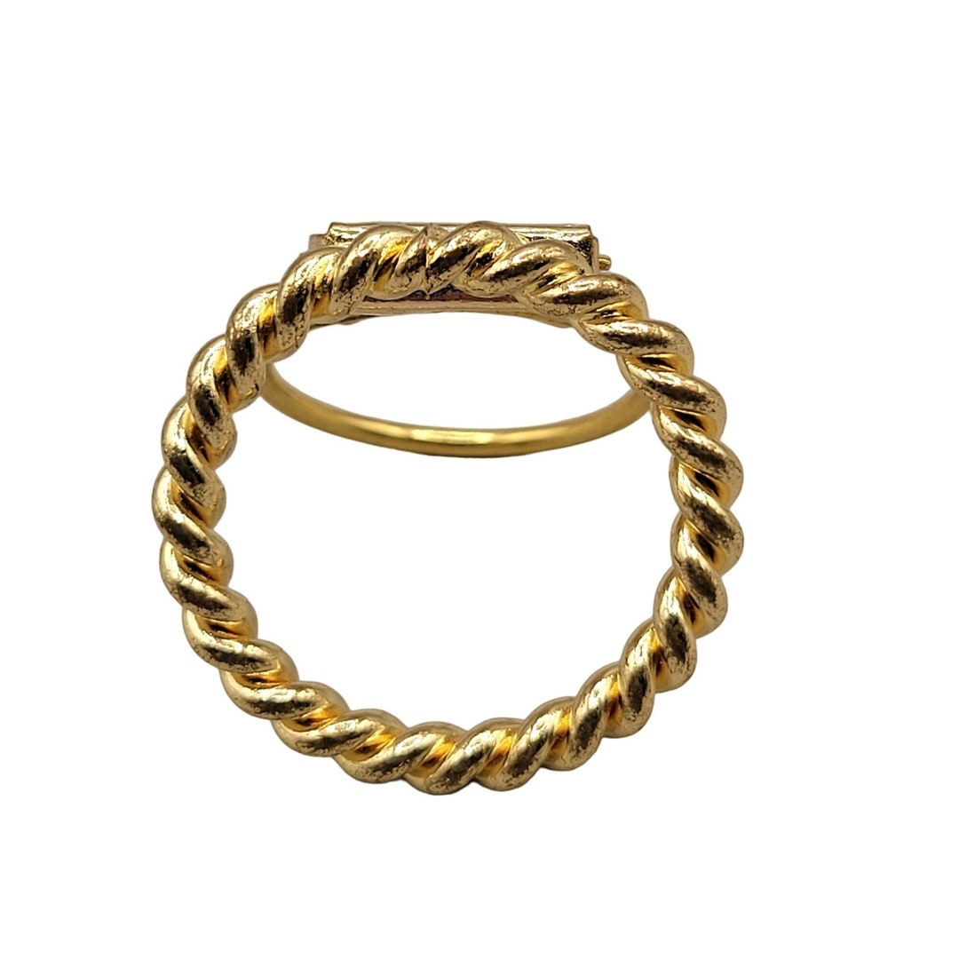 German Scarf Clip Twisted Rope Design Round Gold Tone Traditional - Etsy