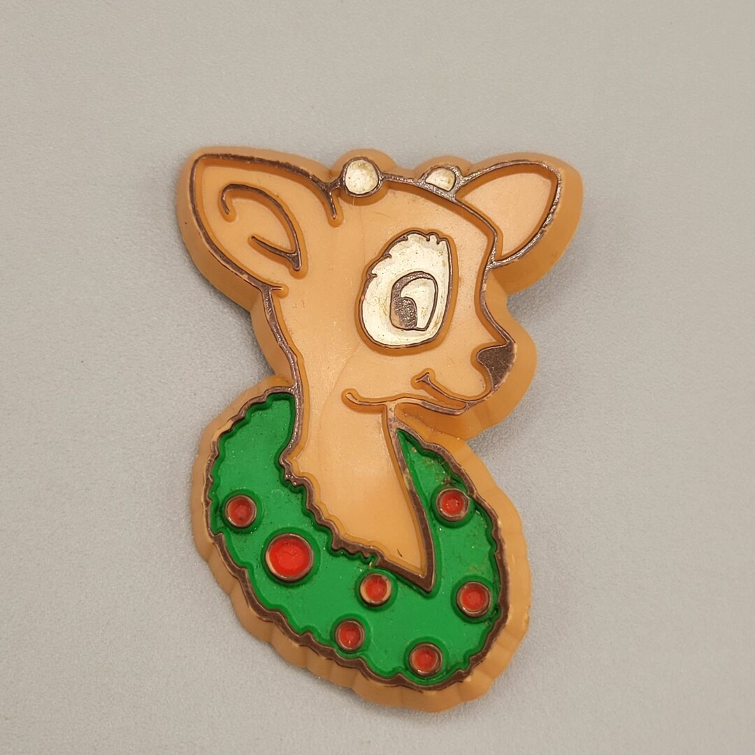 Hallmark Rudolph Reindeer Head Christmas Lapel Pin Pinback Brooch ...