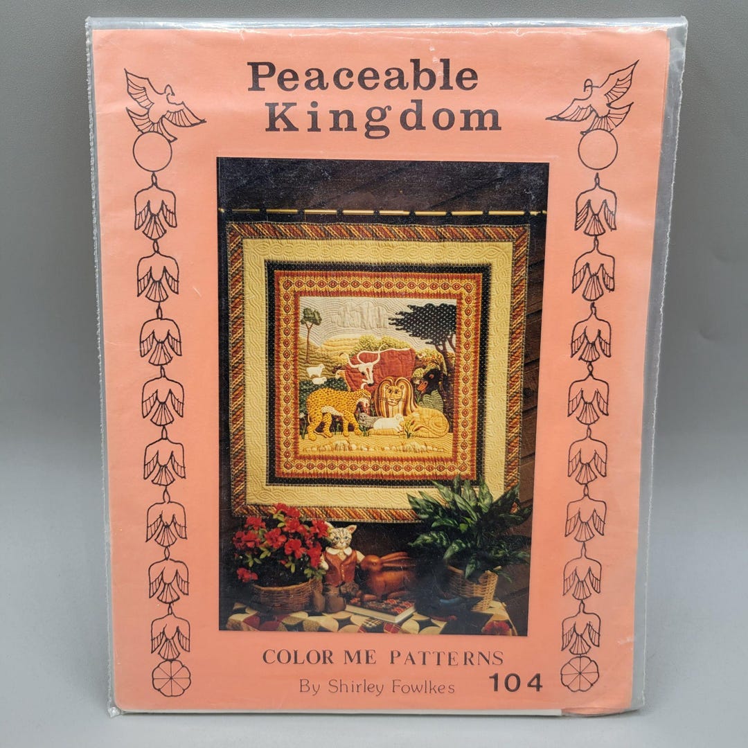 Peaceable Kingdom Quilt Pattern Shirley Fowlkes Color Me Patterns - Etsy