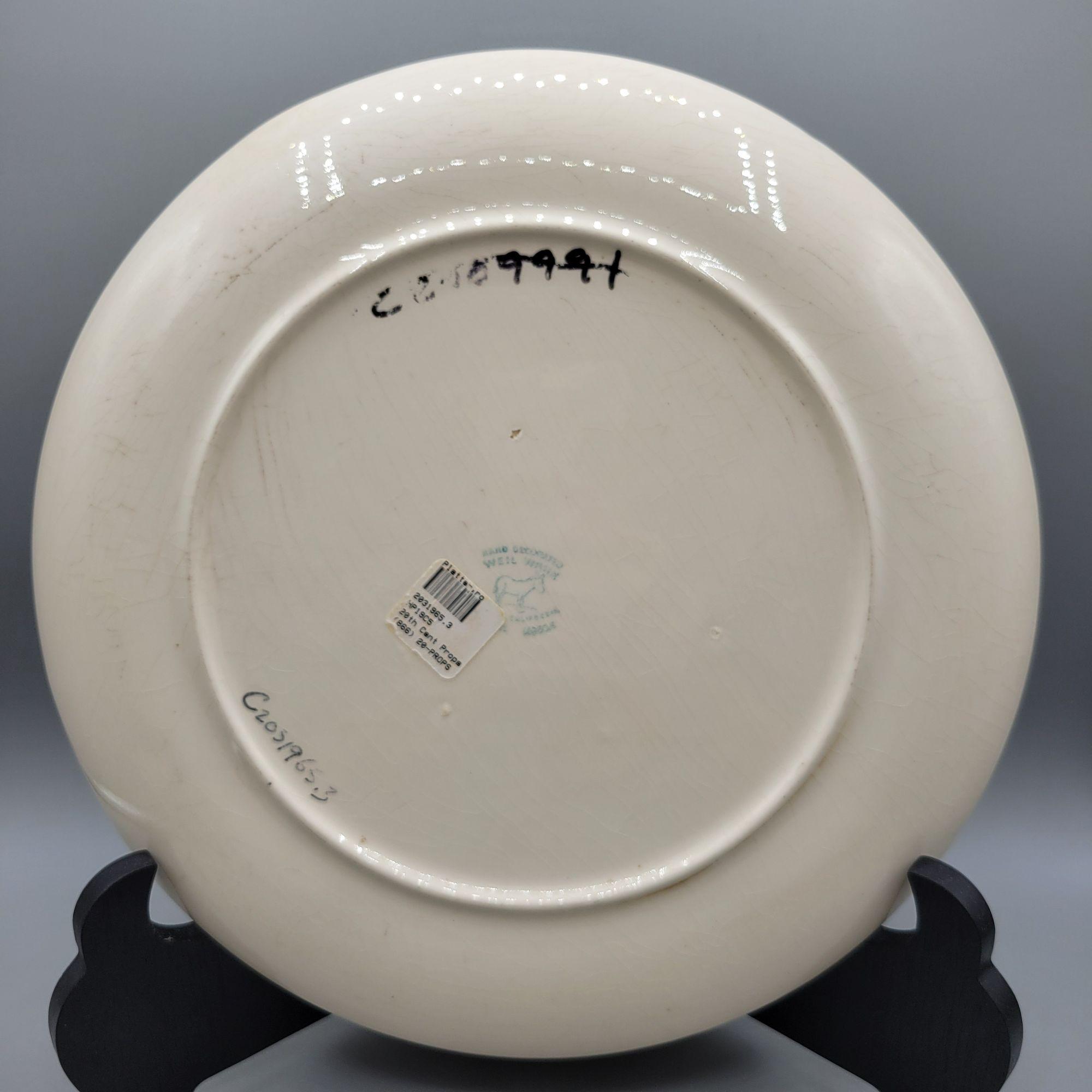 20th Century Movie Prop Weil Ware Malay Bamboo 11-inch Plate Mid ...