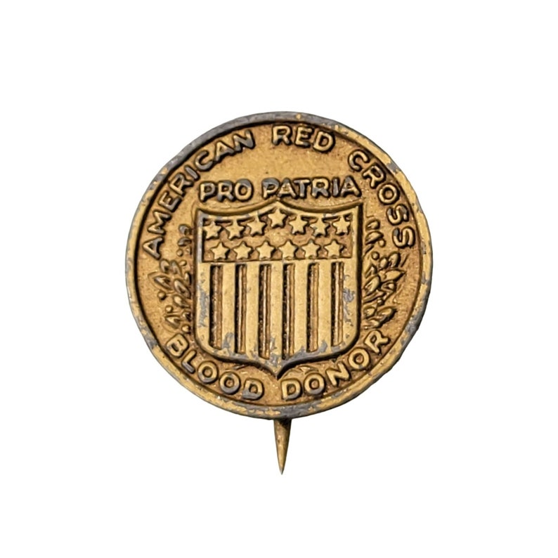 WWI American Red Cross Pro Patria Blood Donor Brass Pinback - Etsy