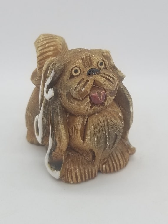 Artesania Rinconada Pekingese 101 Dog Figurine Hand Carved | Etsy