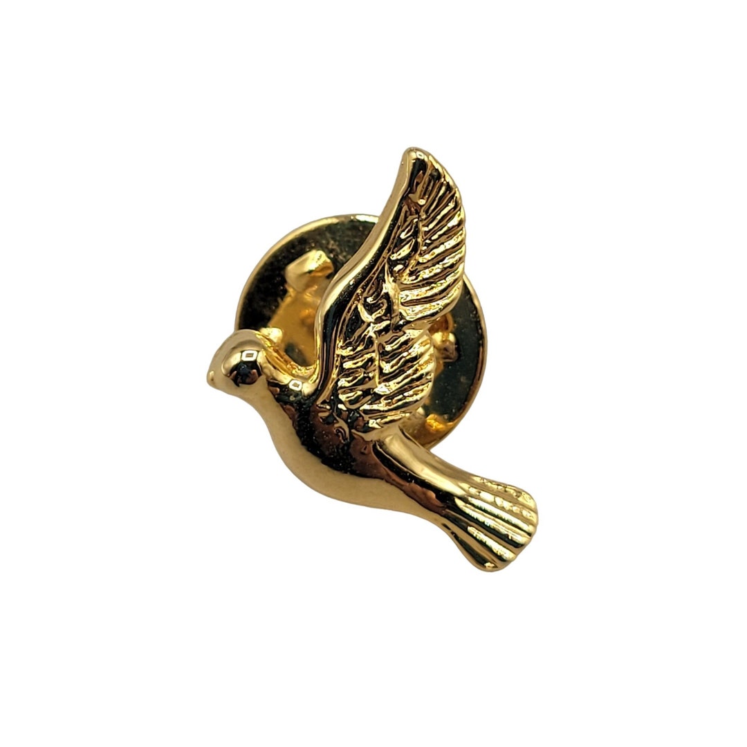 Bird Flying Tack Pin Tie Tack Hat Pin Butterfly Clasp Gold Tone - Etsy