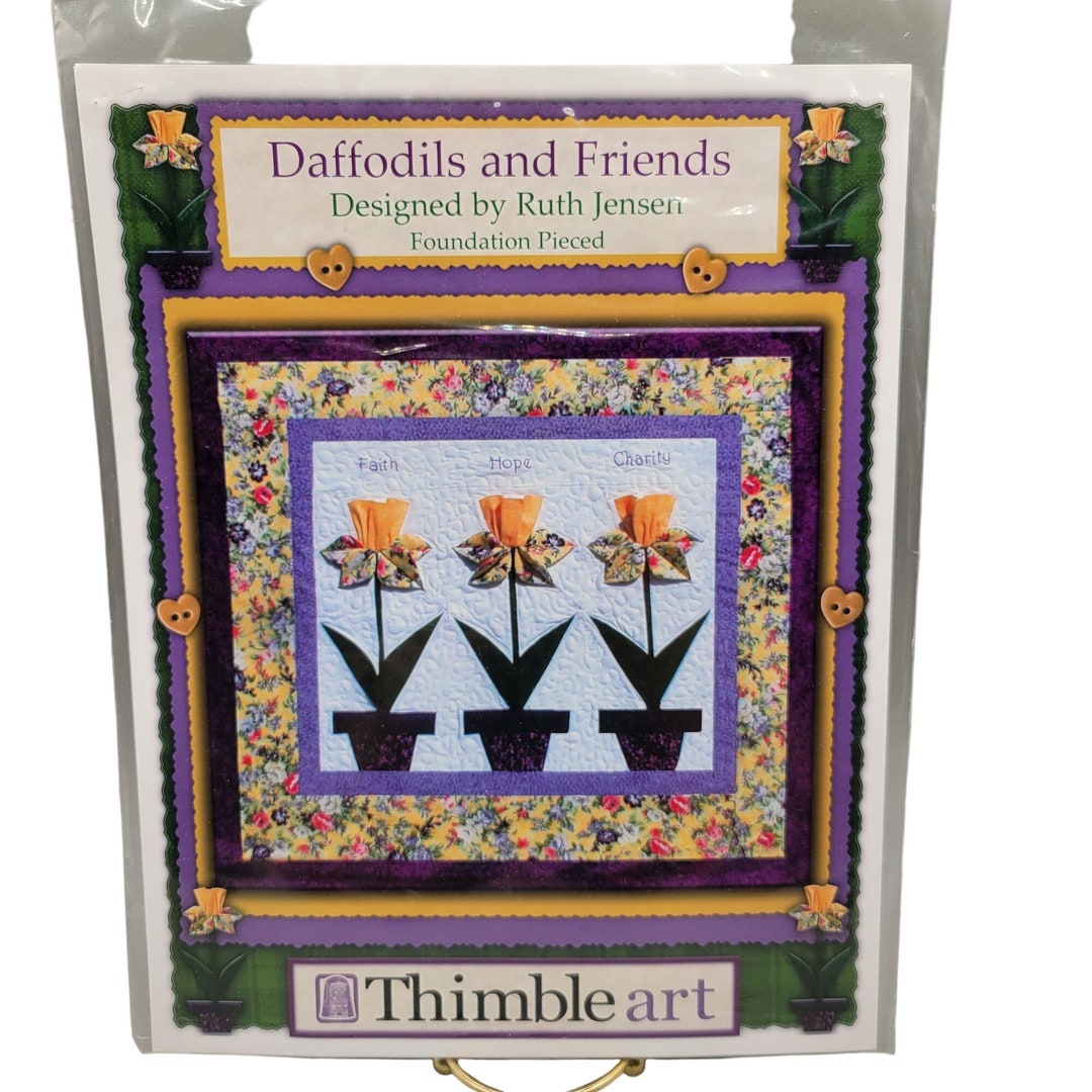 Thimble Art Daffodils and Friends Quilted Wall Hanging Pattern ...