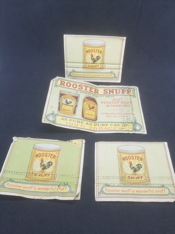 RARE Tobacciana Rooster Snuff Advertising Promo Giveaway | Etsy
