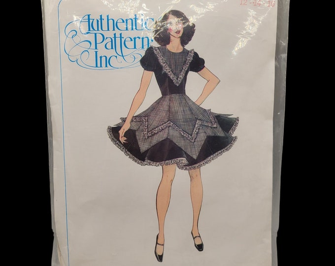 Square Dance Dress Pattern Authentic Pattern Inc 309 Size 12 14 16 ...