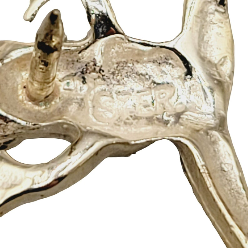 Sterling Jumping Frog Tie Tack Hat Pin Brooch Figural 925 Sterling ...
