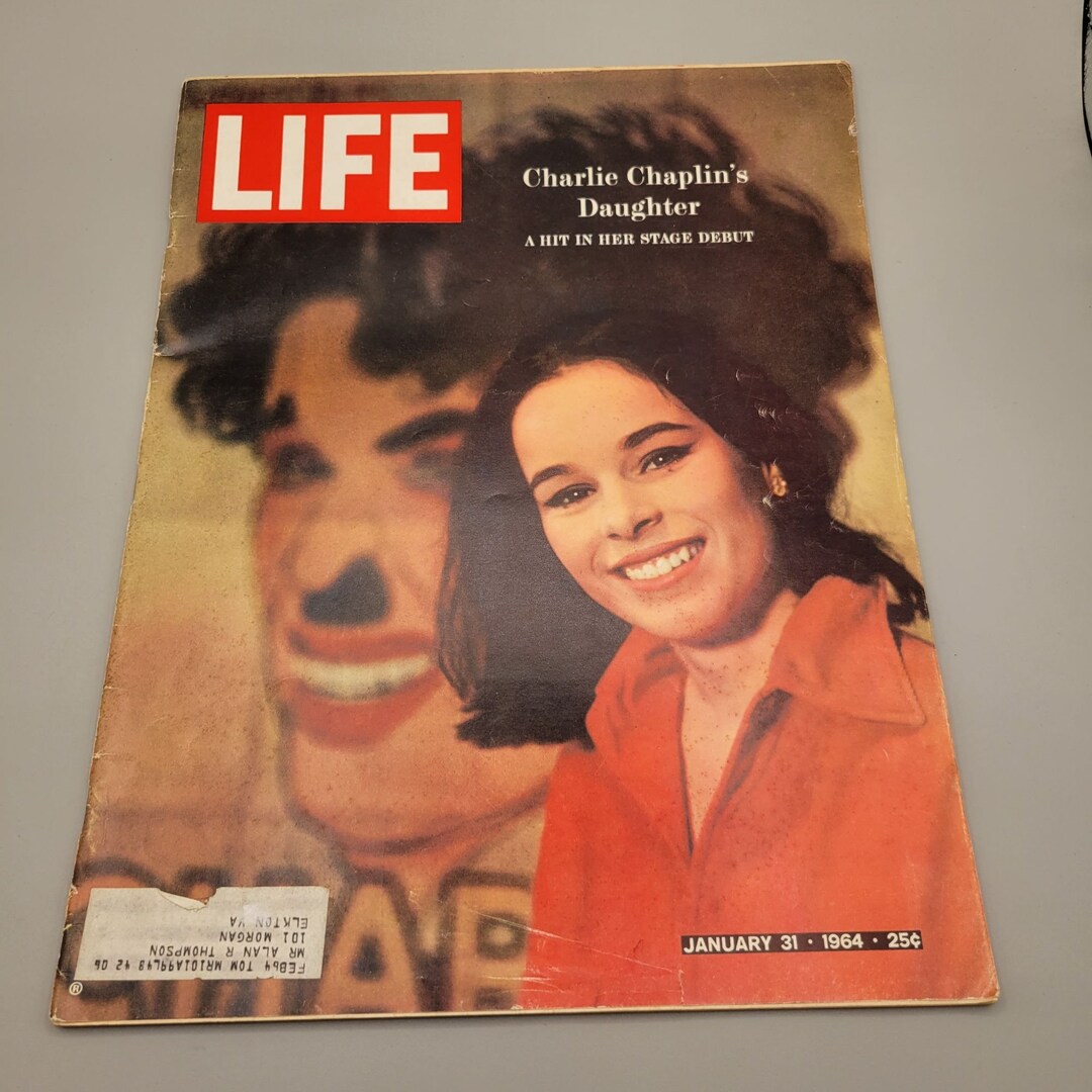 Life Magazine 1964 Charlie Chaplin's Daughter Debut Beatles John Glenn ...