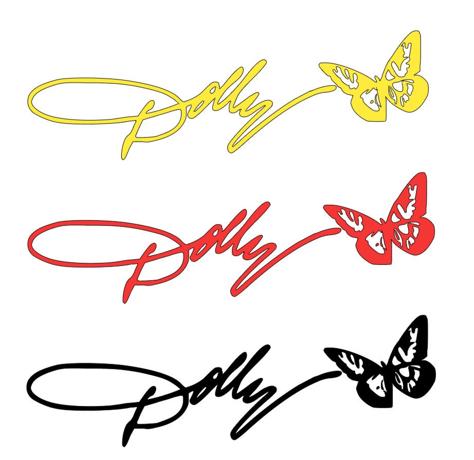 Dolly signature with butterfly | Etsy