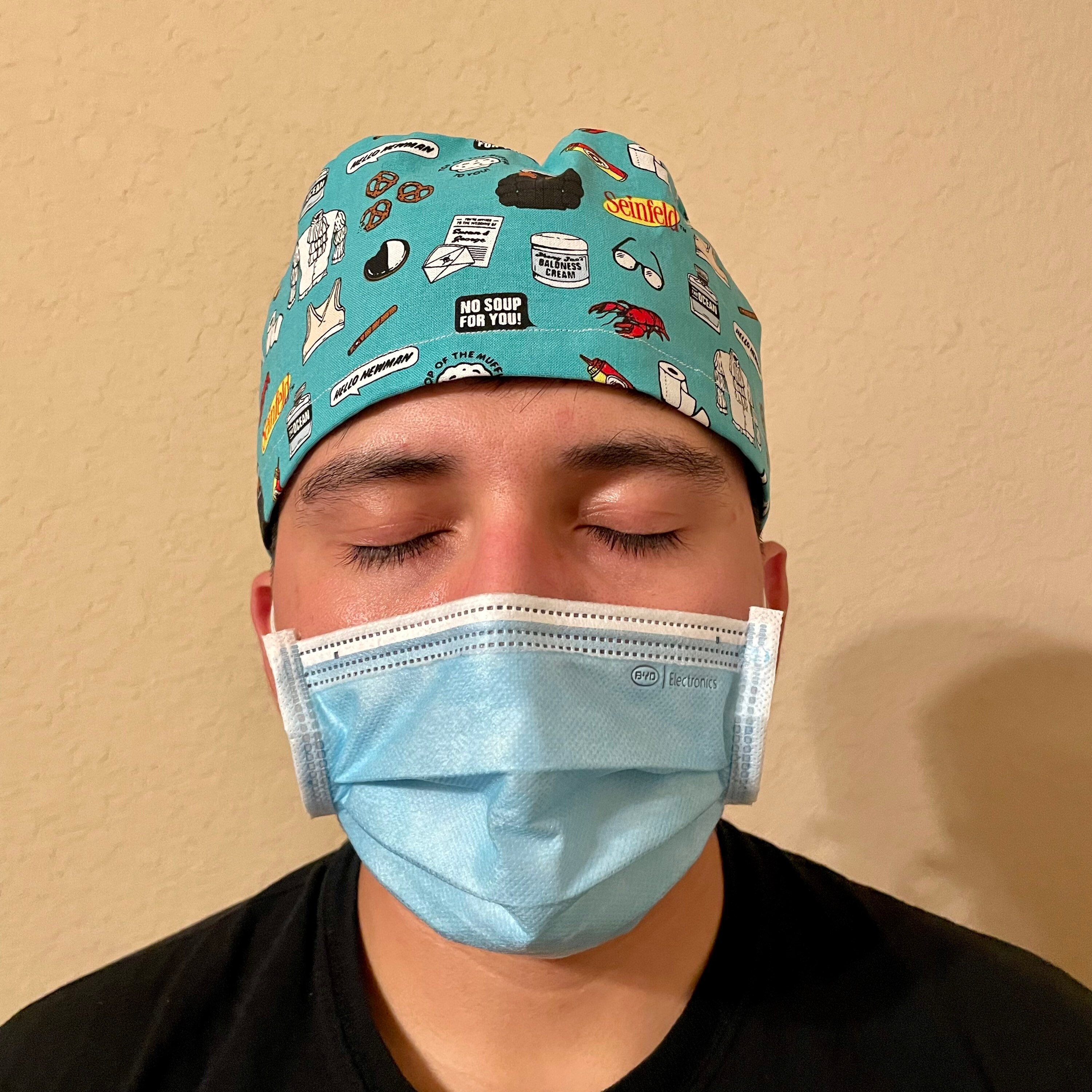 Mens Seinfeld Surgical Scrub Cap Seinfeld Skull Cap for Nurse Funny ...