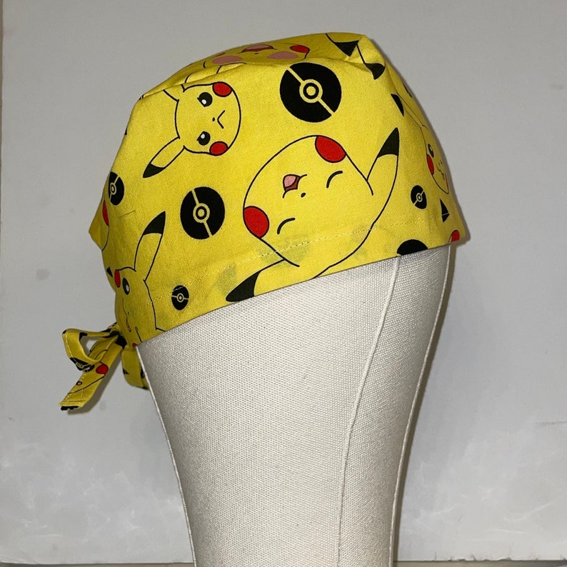 Pokemon Mens Surgical Scrub Cap| Pikachu Skull Cap for Men| Medical Hat ...