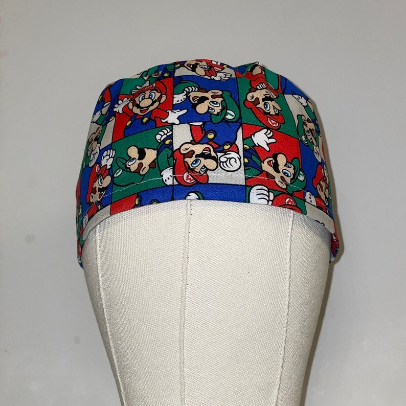 Mario and Luigi Mens Surgical Scrub Cap | Super Mario Scrub Caps for ...