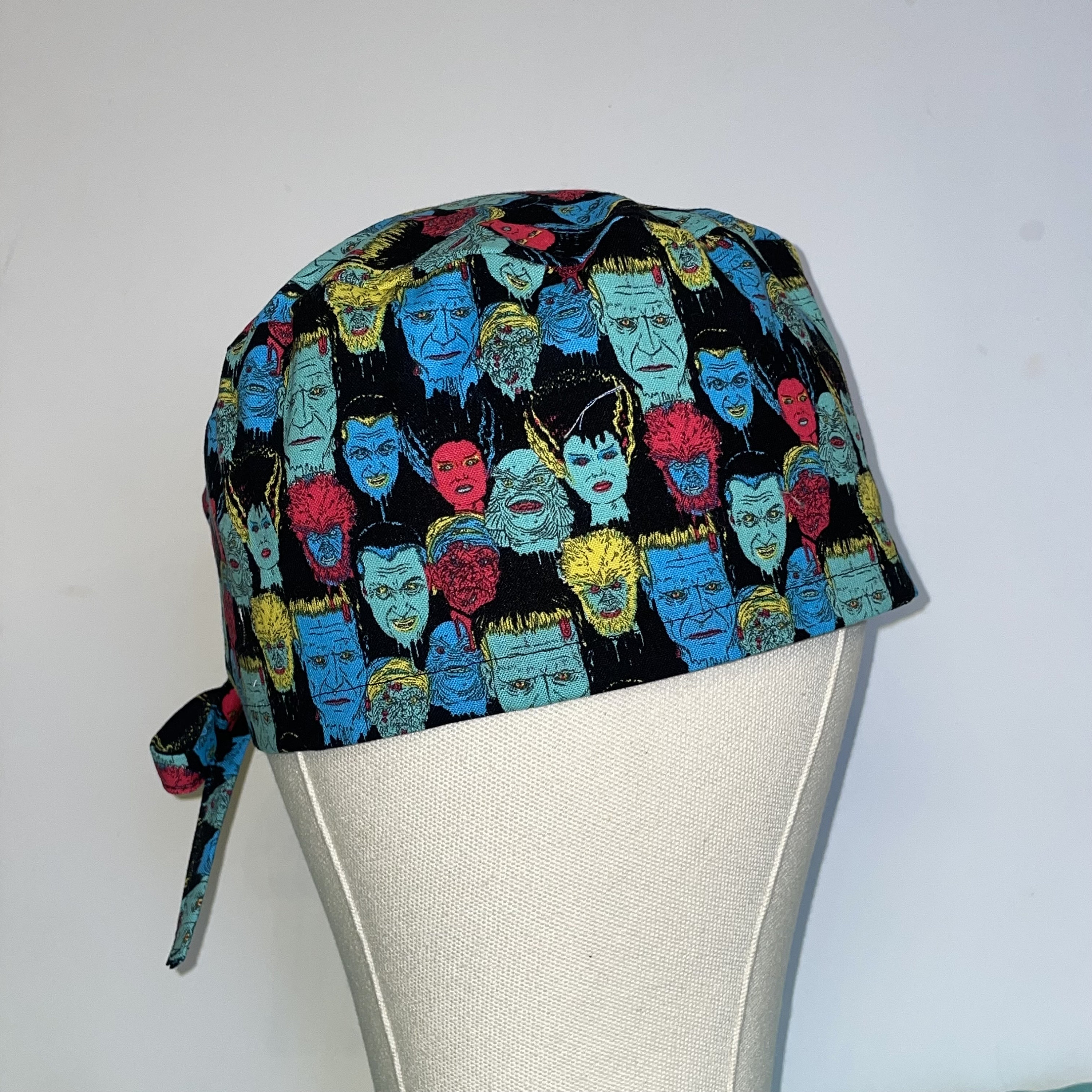 Horror Movie Monsters Surgical Scrub Cap | Halloween Nurse Hat - Etsy