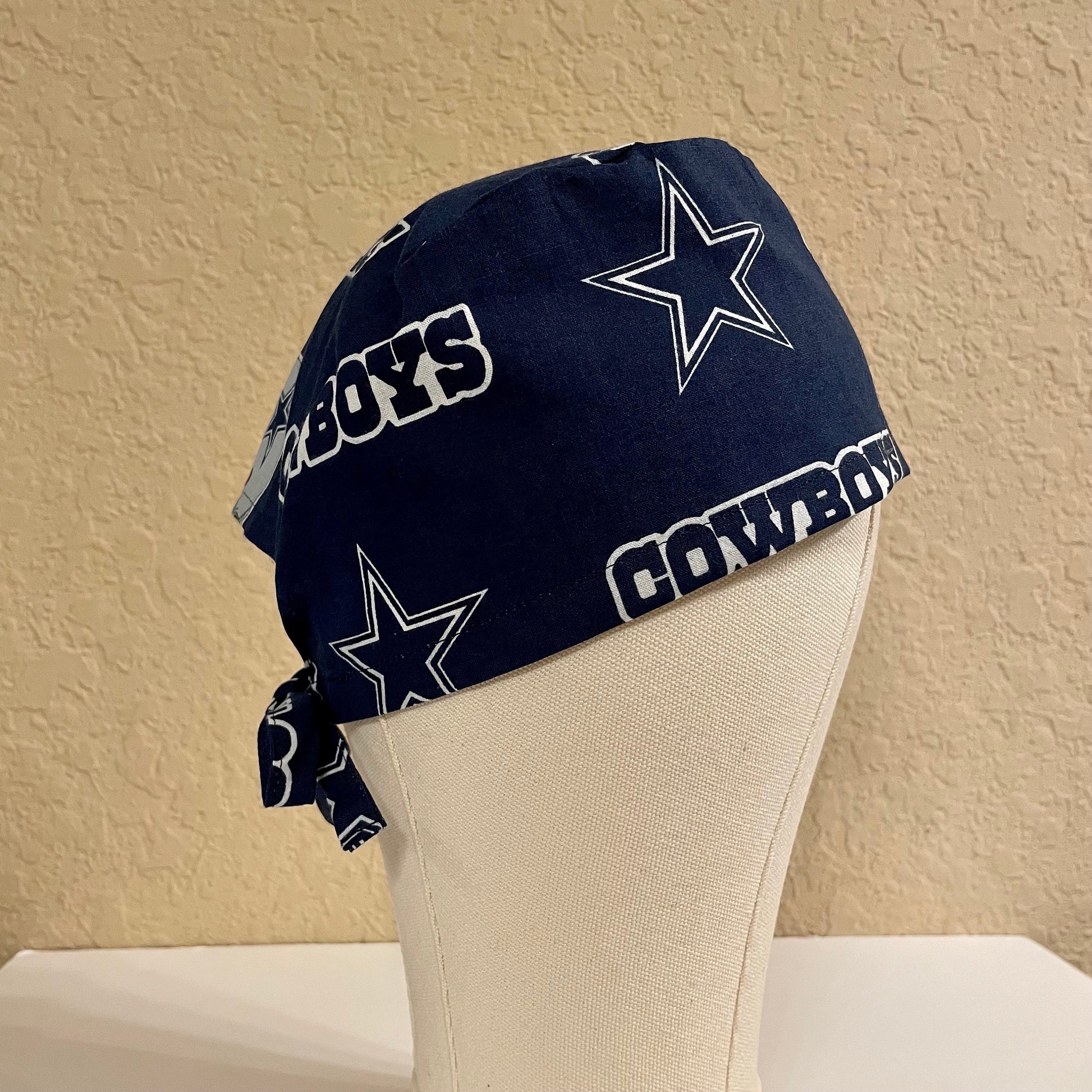 Dallas Cowboys Mens Scrub Cap, NFL Surgical Hat for Men, Nurse Bonnet ...