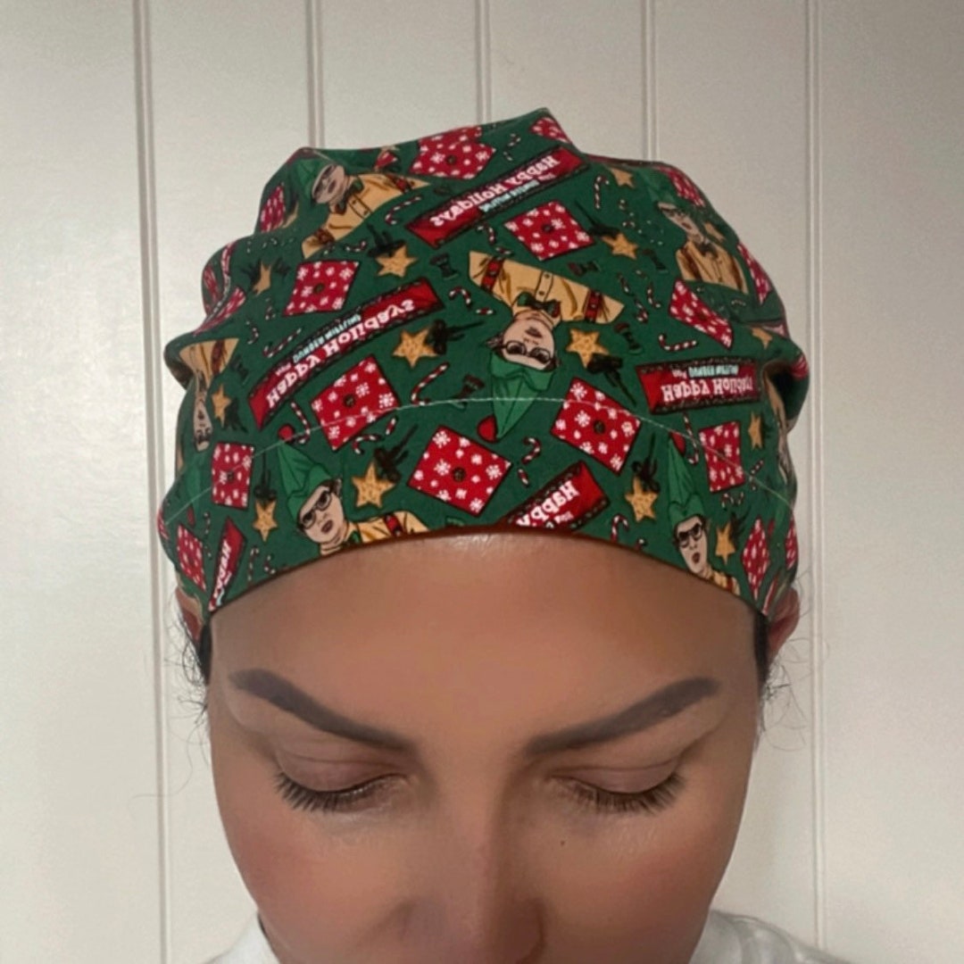 Women Christmas Scrub Cap the Office Bonnet for Nurse Dwight Schrute ...