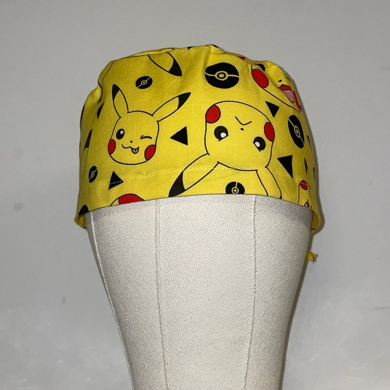Pokemon Mens Surgical Scrub Cap Pikachu Skull Cap for Men Medical Hat ...