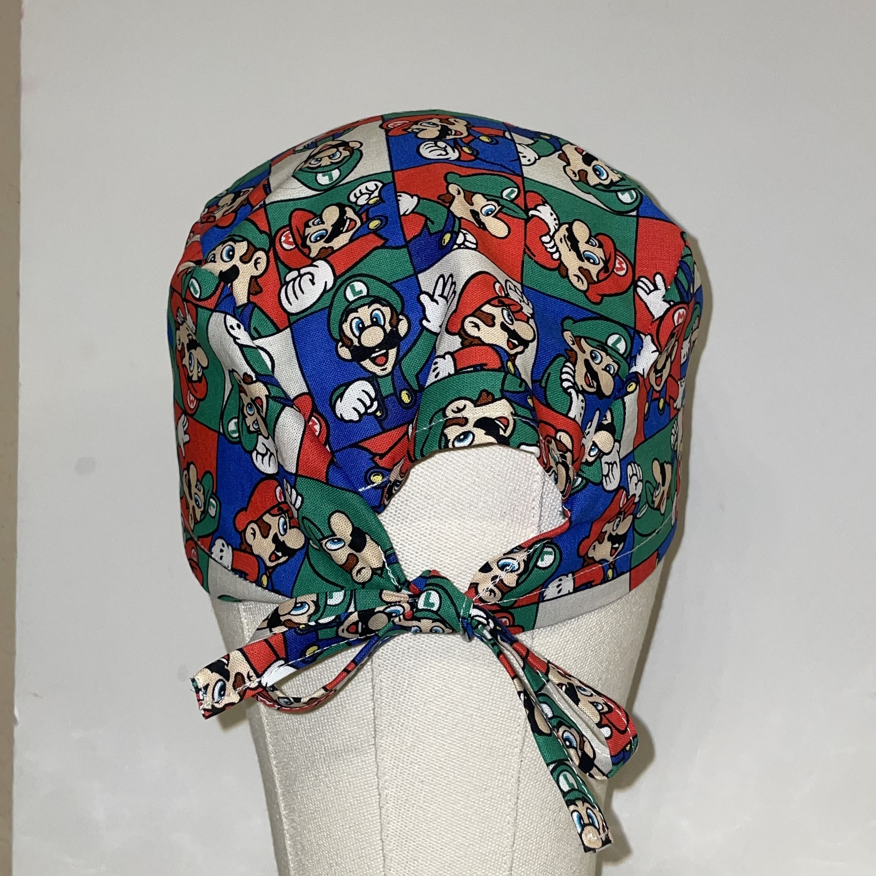 Mario and Luigi Mens Surgical Scrub Cap Super Mario Scrub Caps for Men ...