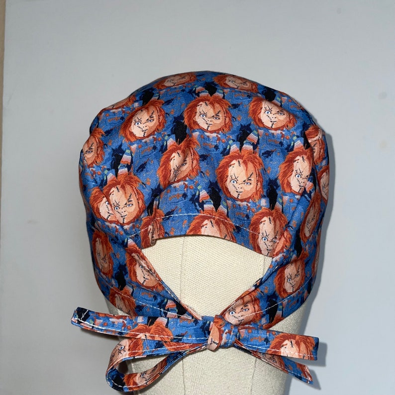 Mens Chucky Surgical Scrub Cap| Halloween Horror Scrub Hat for Nurse ...