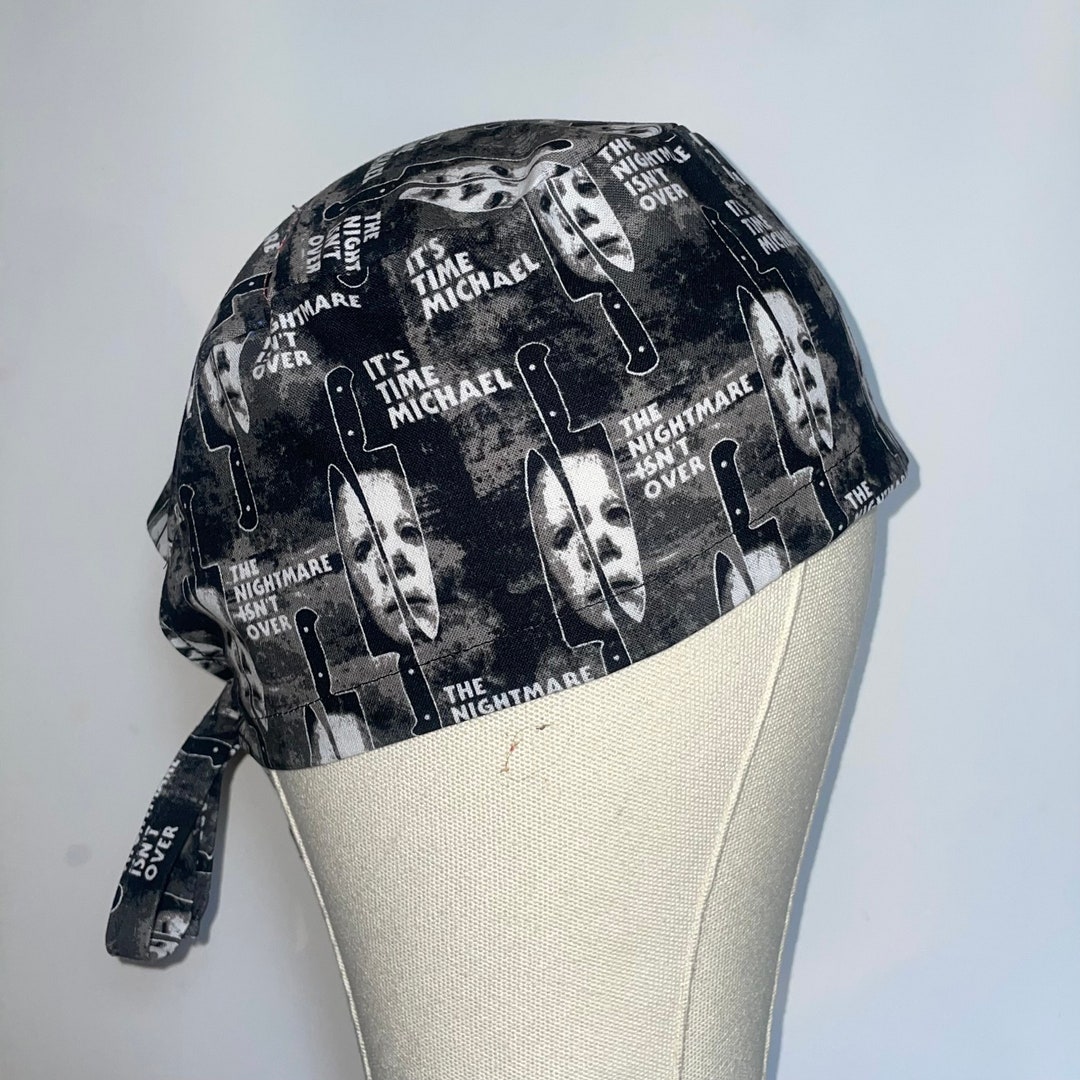 Mens Halloween Surgical Scrub Cap| Horror Scrub Hat for Men| Michael ...