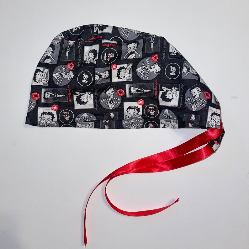 Betty Boop Surgical Scrub Hat/cap for Nurse/or Nurse Bonnet, Long Hair ...
