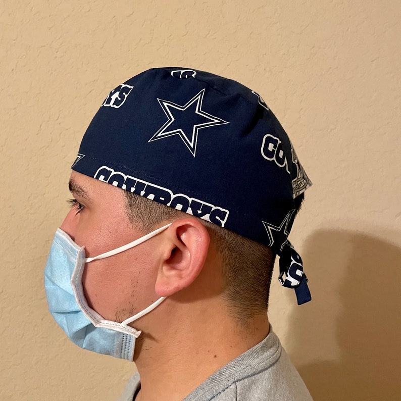 Dallas Cowboys Mens Scrub Cap, NFL Surgical Hat for Men, Nurse Bonnet ...